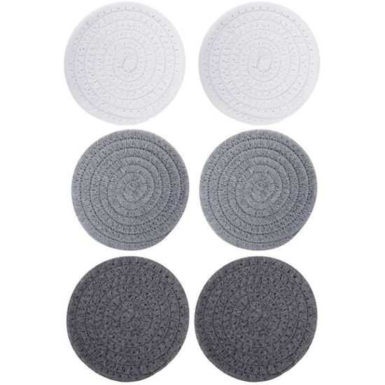 6 PièCes SéRies Sous-Verres, Sous-Verres TresséS à la Main éLéGants (4 ...