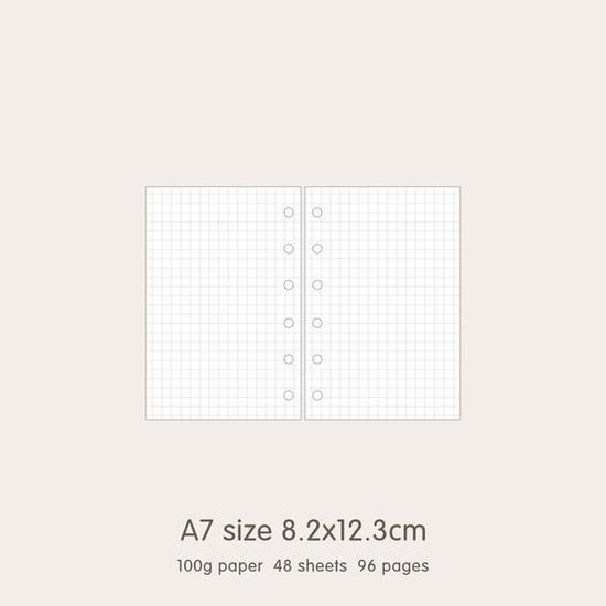 CAHIER,A7 Grid--Classeur à anneaux de haute qualité, carnet de notes ...