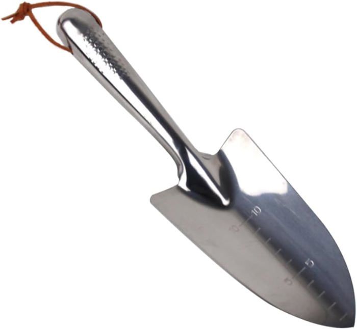 Argent Pelle en Acier Inoxydable Pelle de Jardinage en métal truelle de ...