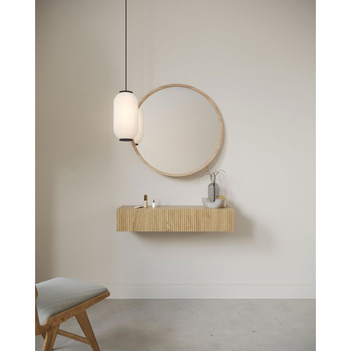 Table console - NOLIE - 90 cm - suspendu avec tiroir - couleur de bois ...