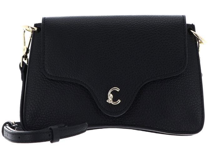 COCCINELLE Sac à épaule bandoulière noir en cuir pour femme - C-Me Hi ...