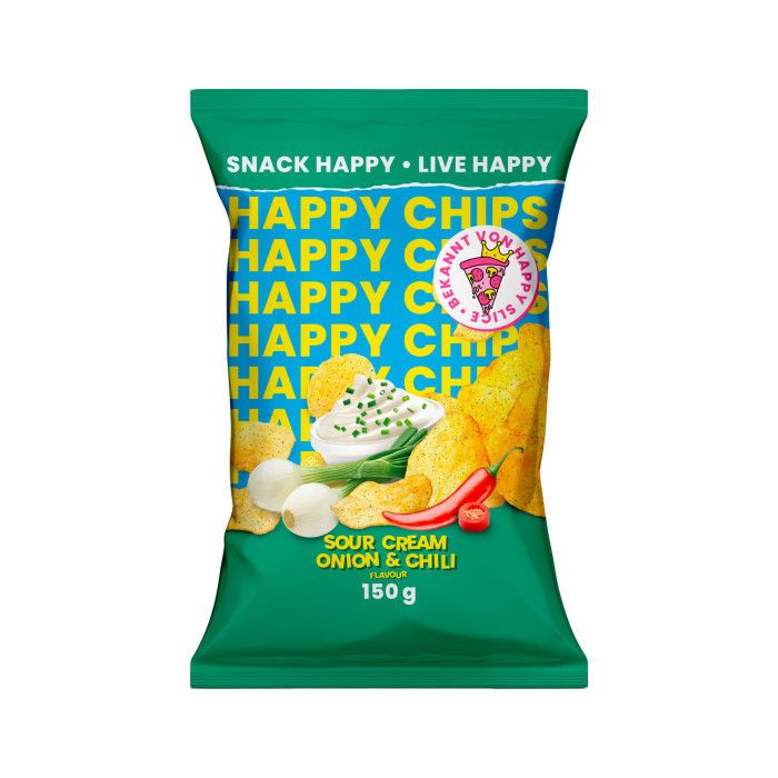 Chips Happy Chips saveur oignon et piment 150 g - Cdiscount Au quotidien