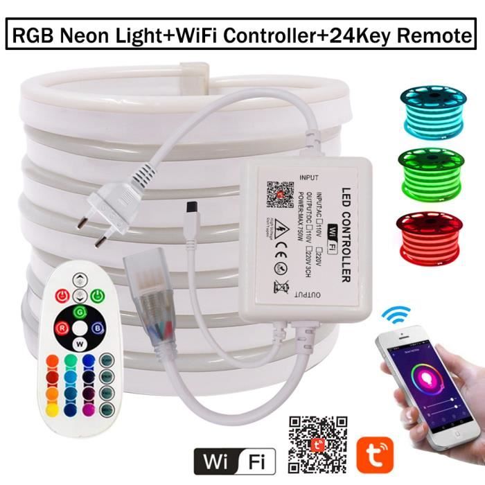 5m - Ensemble WiFi RVB - Enseigne lumineuse RGB LED 220, 1 2835 m, 220V ...