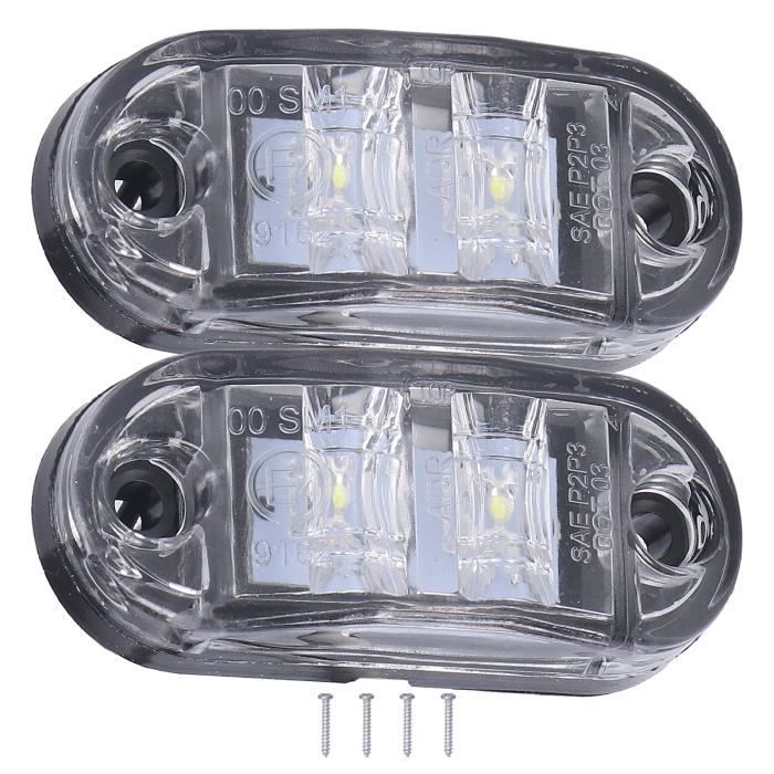 Akozon Clignotant à LED 10-30V 2LED feu de position latéral haute ...