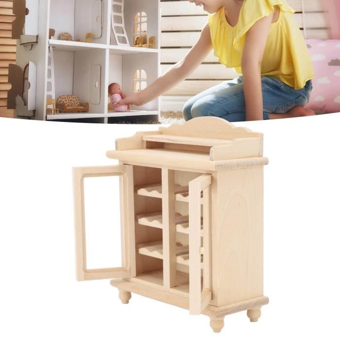 Dollhouse Wine Rack 1: 12 Armoire à vin en bois Meubles de maison ...