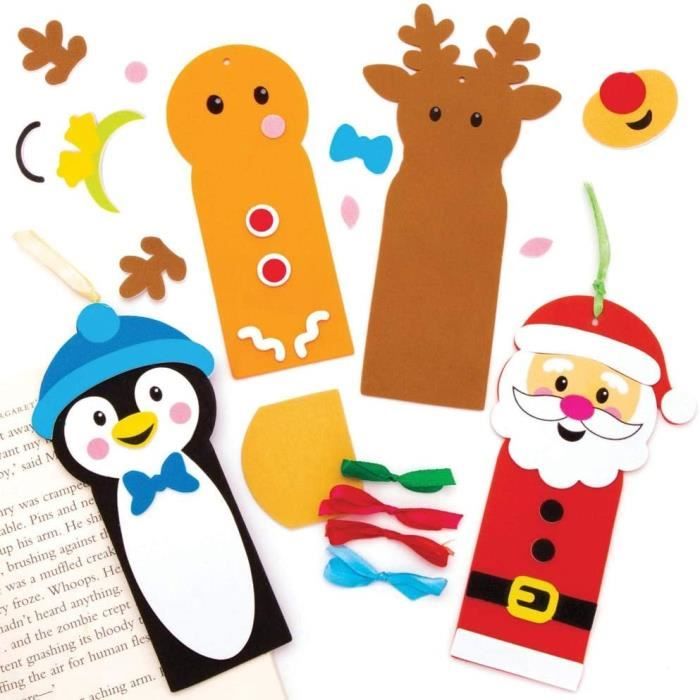 Kits de Marque-Pages de Noël (Paquet de 6) - Loisirs créatifs et ...