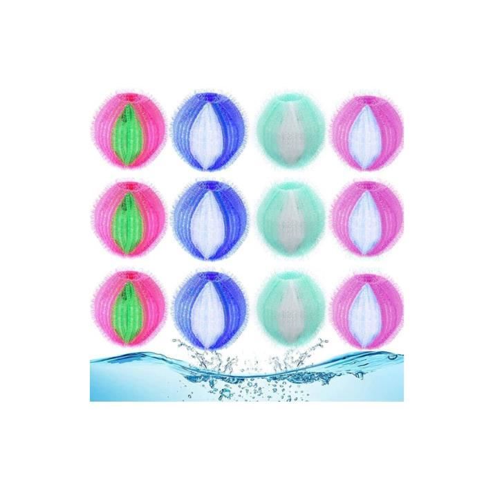 12PCS Enleve Poil Animaux, Boules De Blanchisserie, Anti-Peluches pour ...