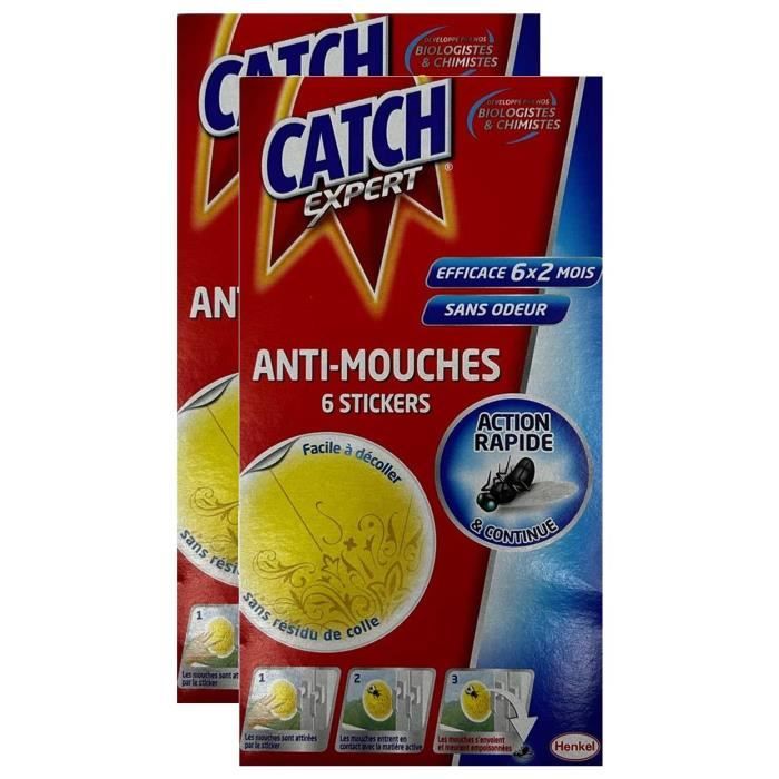 Lot de 2 Etuis de 6 Stickers Anti-Mouches Décoratifs jaunes sans odeur ...