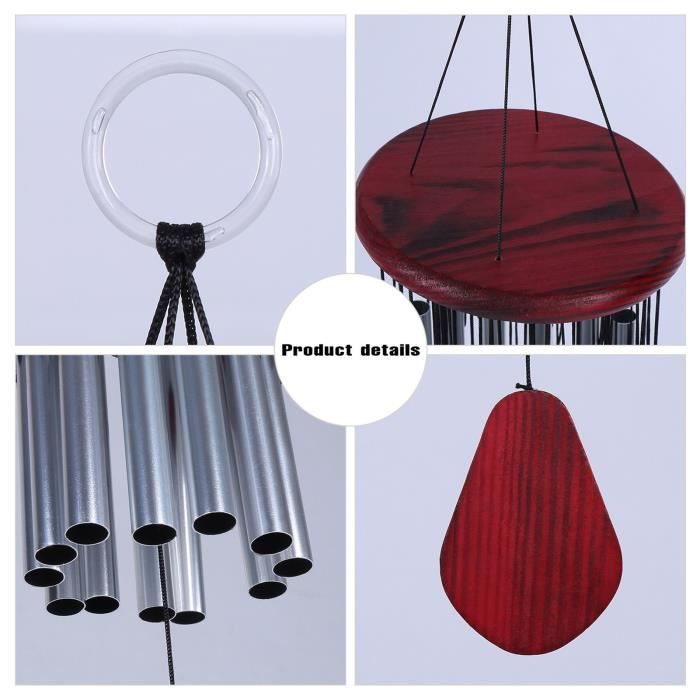 Carillons éoliens - Dilwe - 27 tubes - Aluminium argenté - Décoration ...