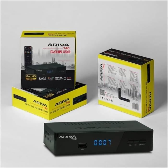 Récepteur TV - GENERIC - Ferguson Ariva T40 - DVB-T2 HEVC/H.265 - Dolby E-AC-3 - PVR intégré ...