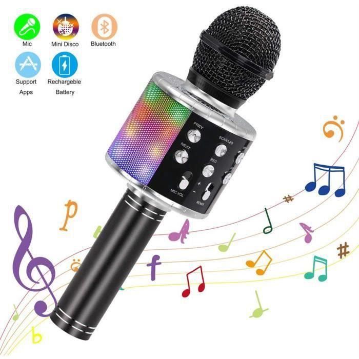 Star-Microphone Bluetooth Sans Fil Karaoké Sans Fil Micro Stéréo Haut ...
