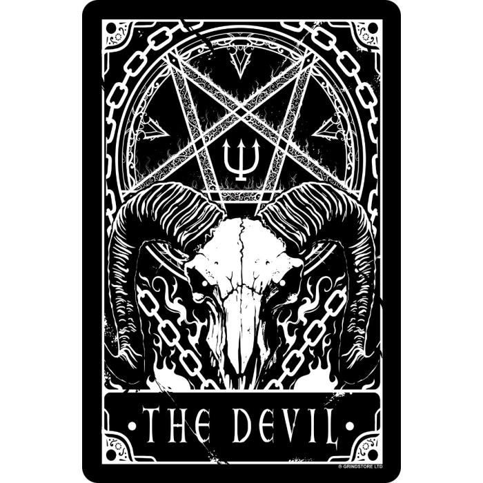 Plaque murale - GRINDSTORE - Deadly Tarot - The Devil - 10 x 15 cm ...