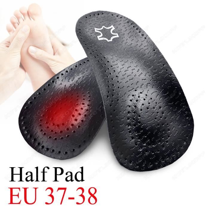 Semelles en cuir pour chaussures hommes femmes - Half Black EU 37-38 ...