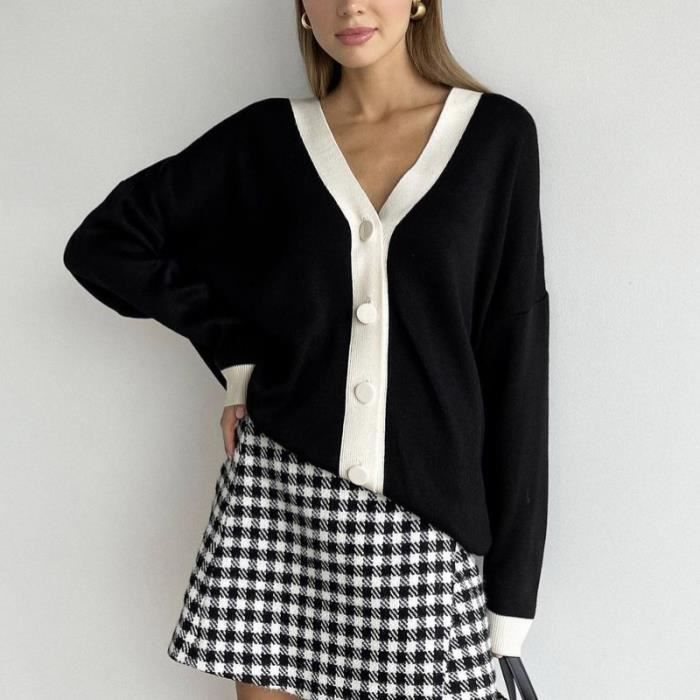 Blessyuki Vintage Patchwork tricot Cardigans femmes printemps automne ...