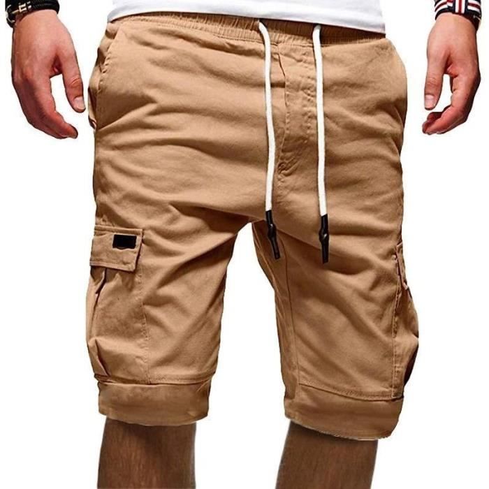 Short De Travail Homme Cargo Pas Cher Pantacourt Homme Été Multi Poches ...