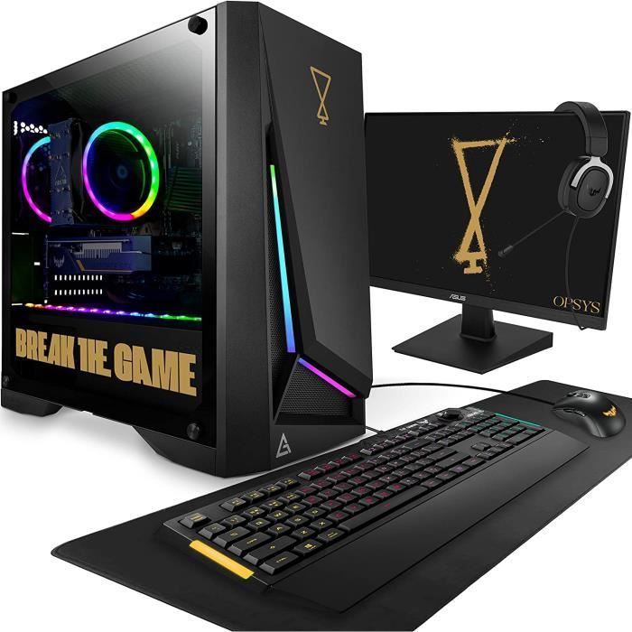 OPSYS Ascenda-i6 RGB PC Gamer avec Écran Pack (Intel i3-12100F, Geforce ...