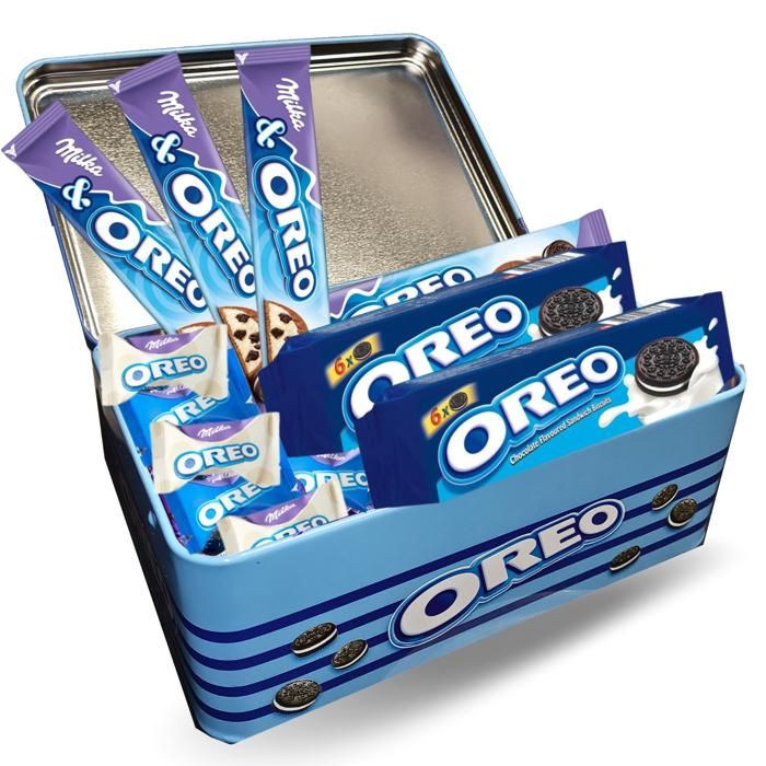 Boite COLLECTOR garnie de chocolats et biscuits Milka Oréo | Un ...