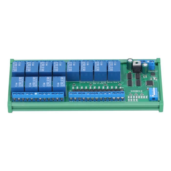 Qiilu relais avec rail DIN Module de relais 12 dans 12 sur le composant ...