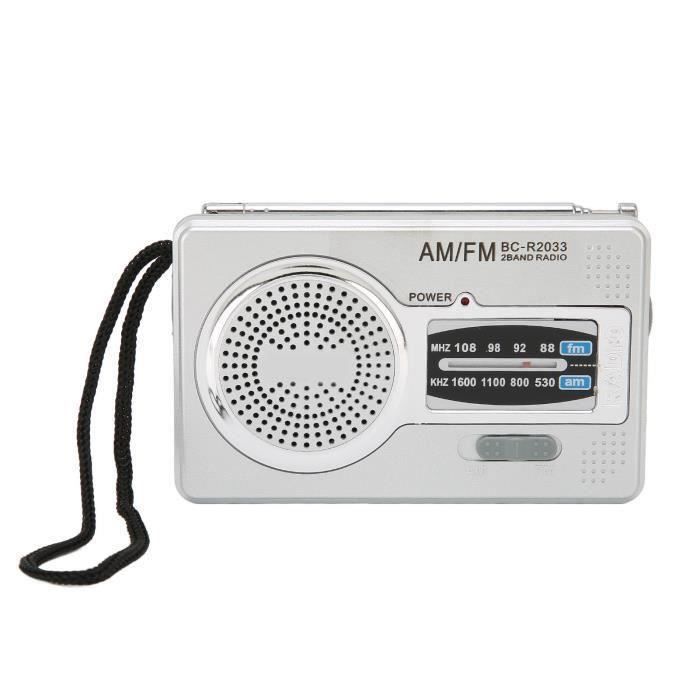 Tbest Pocket Radio Silver Gray Transistor Radio for Gift son autoradio ...