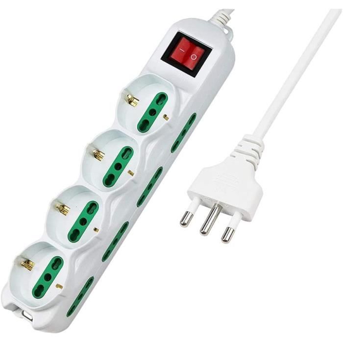 Prise Multiple, Multiprise 12 Places 8 Italienne 4 Schuko ...