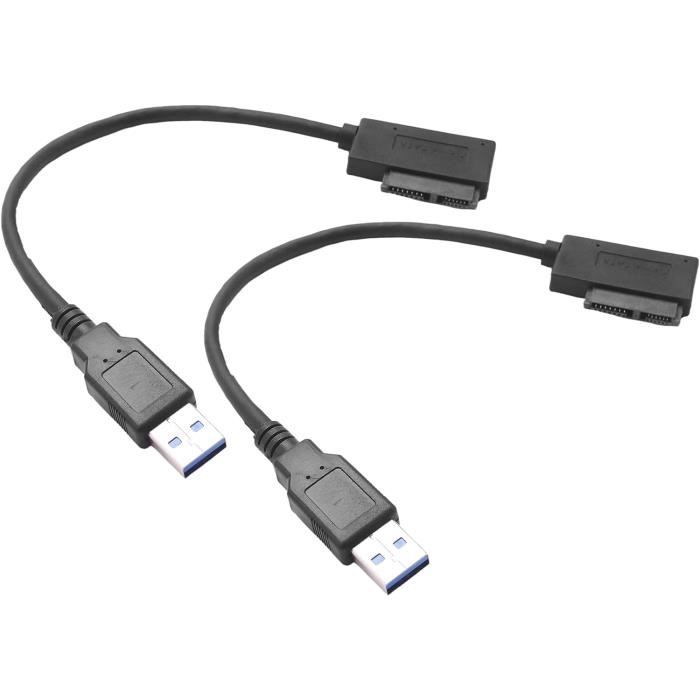 2X Usb 3.0 A 7 + 6 13 Broches Slimline Ordinateur Portable Sata Cd-Dvd ...