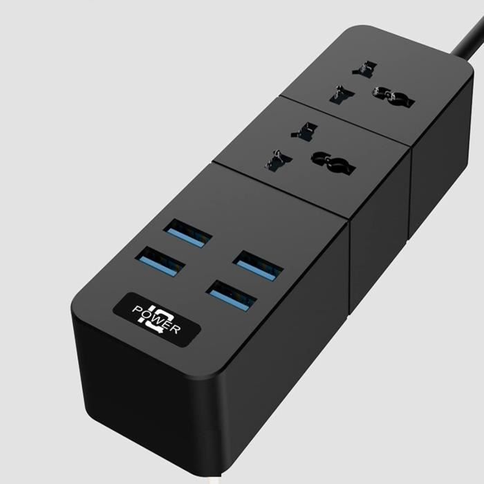 Multiprise, Multiprise Parasurtenseur Pare Foudre Avec 2 Prises Et 4 ...