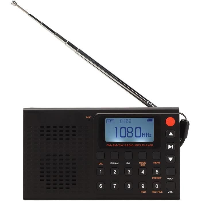 Radio Portable Bt, Radio Numérique Am Fm Sw Pleine Bande, Radio ...