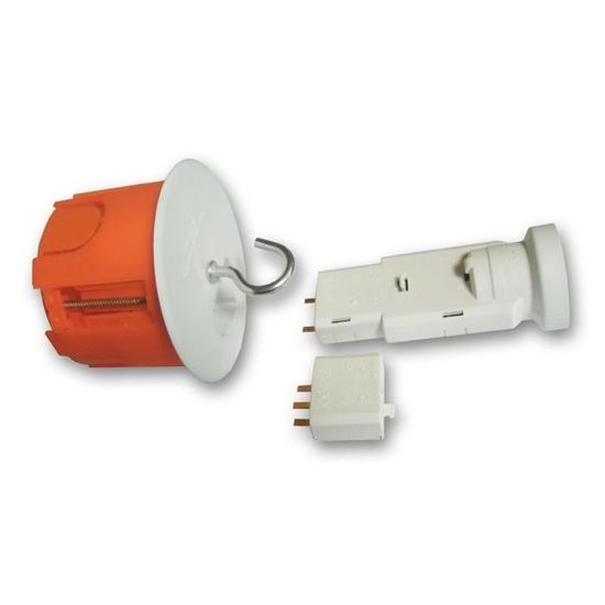 ZENITECH Kit DCL : Boite point de centre murs creux 67mm avec fiche ...