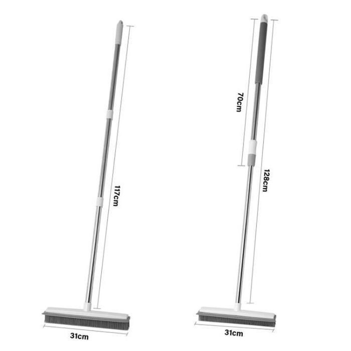 BALAI - BALAYETTE - PELLE Balai en silicone blanc avec rétractable à ...