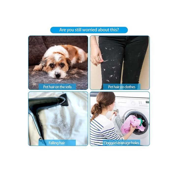 12PCS Enleve Poil Animaux, Boules De Blanchisserie, Anti-Peluches pour ...