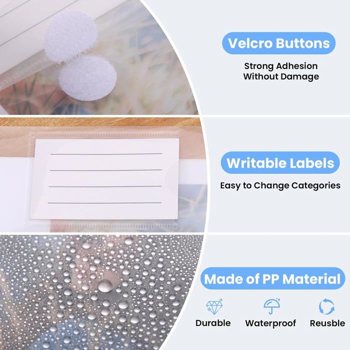 JIANTA Lot de 24 Pochette Plastique A4, Pochettes Plastiques Perforées ...