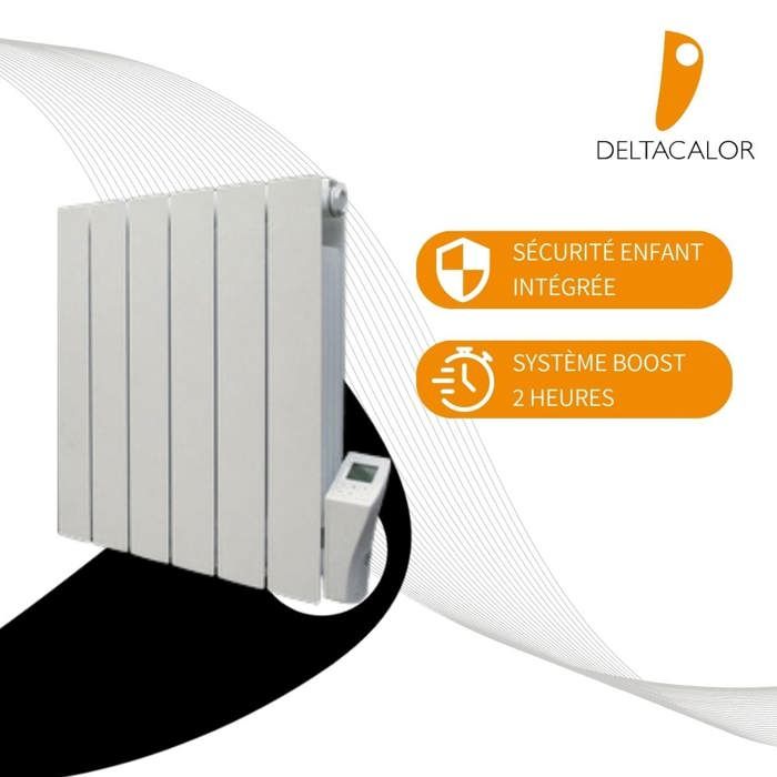 Chauffage électrique pierre naturelle Kurtzy 1500W - Blanc - Deltacalor ...