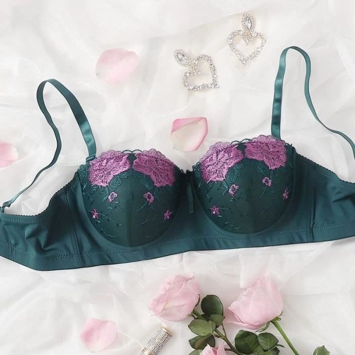 Soutien-gorge,Soutien-Gorge Plongeant Demi Cup,Sous-Vêtements ...