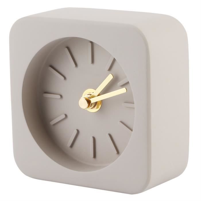 Horloge de Bureau - AKOZON - Ciment Carré - Style Scandinave - Couleur ...