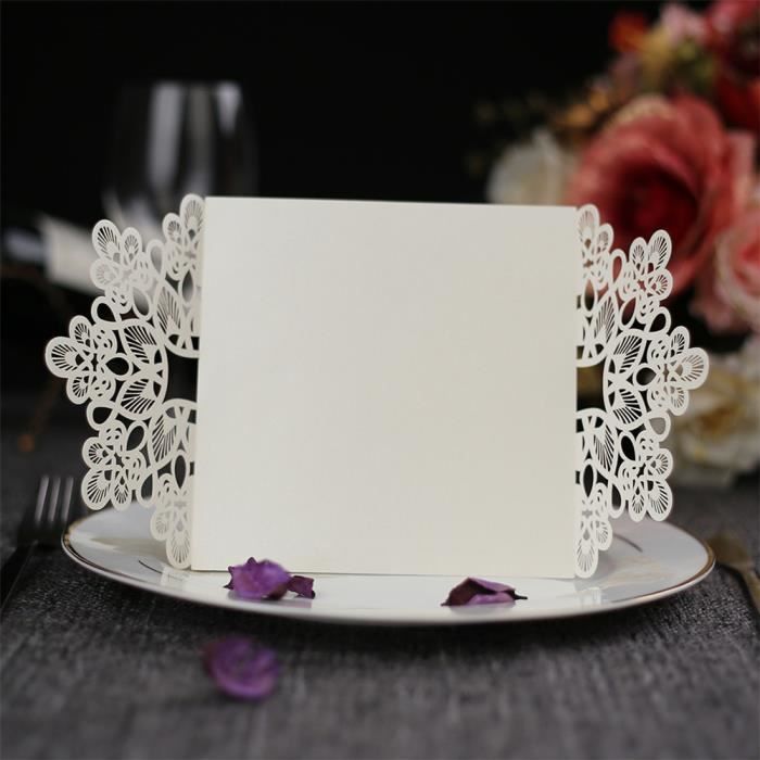 10Pcs Delicate Carved Romantic Wedding Party Invitation Card Envelope ...