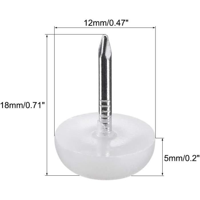 20Pcs Patin Glisseur Clouer Pied Chaise Table Protection Tampon Vis ...
