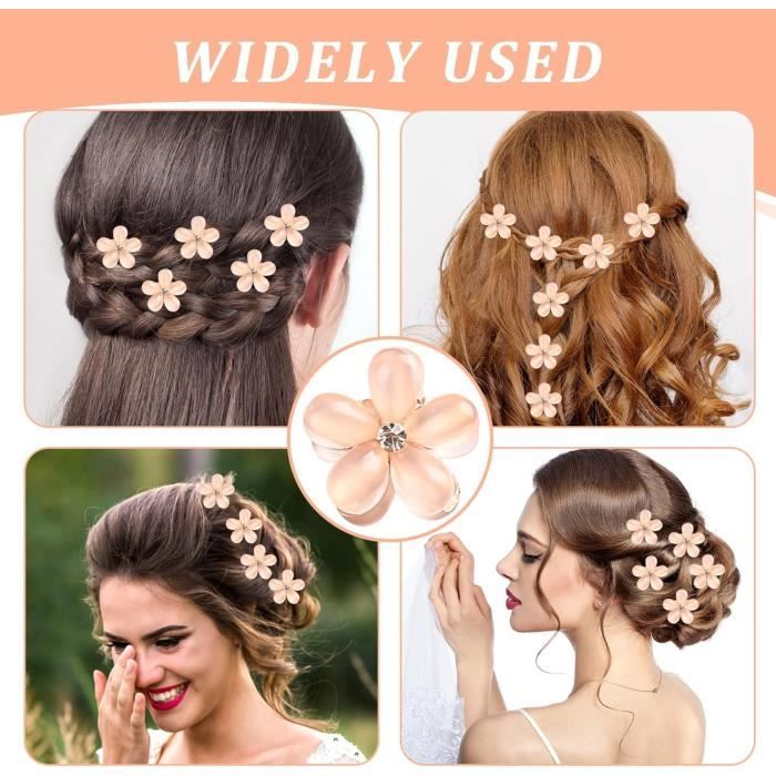 Mini Pince À Cheveux Fleur 10 Pcs, Pince Cheveux En Forme De Fleur ...