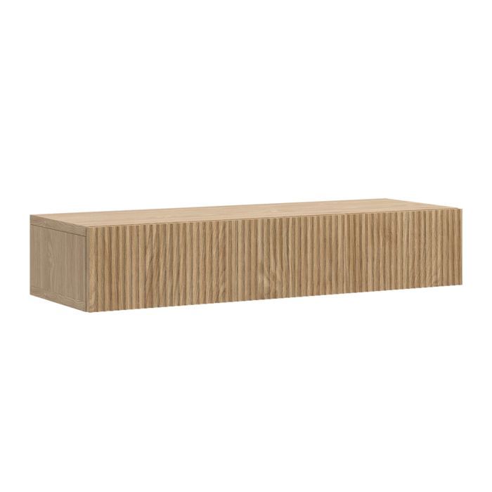 Table console - NOLIE - 90 cm - suspendu avec tiroir - couleur de bois ...