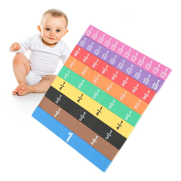 Vvikizy Blocs de fraction magnétique 51pcs Talles de fraction ...