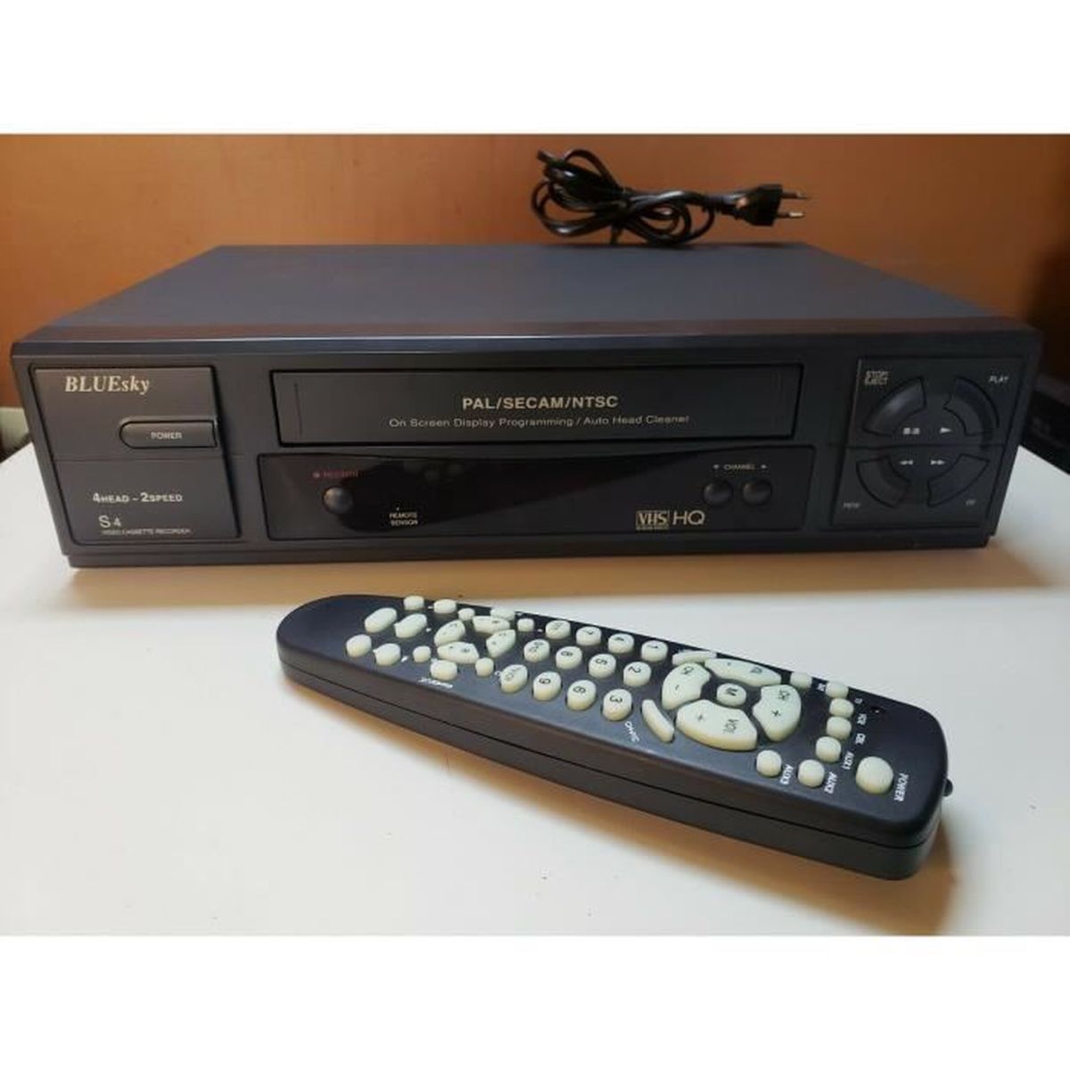 MAGNETOSCOPE BLUESKY S4 LECTEUR ENREGISTREUR K7 CASSETTE VIDEO VHS VCR ...