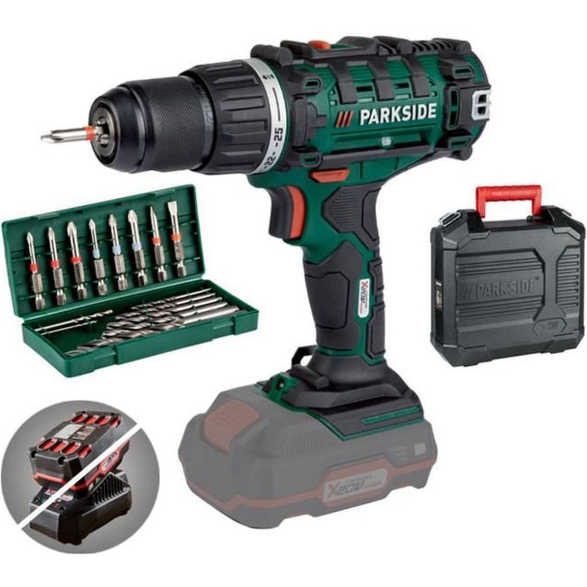 PARKSIDE® Perceuse Visseuse 20V sans fil PABS 20-Li E6 Sans Batterie ...