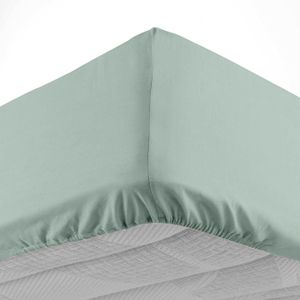 Drap housse 160x200 bonnet 30 percale de coton - Cdiscount