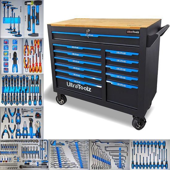 Servante d'atelier - BARRACUDA TOOLS - Ultra Pro - 12 tiroirs - 259 ...