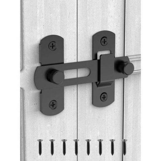Serrure Porte Coulissante Grange, Loquet Sécurité Acier Inox pour Armoire, Fenêtre, Jardin ...