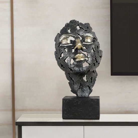 Moderne Visage Humain Art Thinker Statue Sculpture Résine Pour Mariage ...
