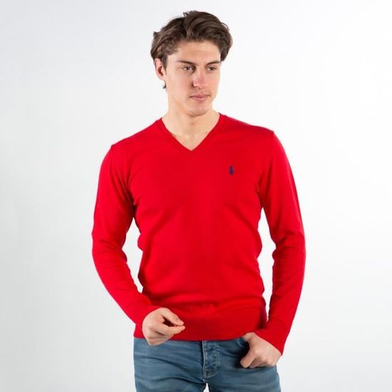 Ralph Lauren Homme Pull Rouge Col V Rouge - Cdiscount Prêt-à-Porter