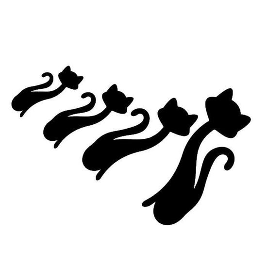 Trust-autocollant mural Chat Forme Miroir Stickers Muraux Maison Salon ...