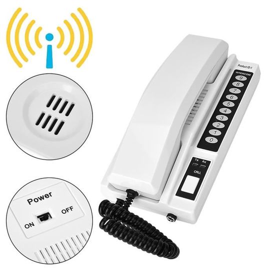 FHE-interphone téléphonique Système d'interphone sans fil 433Mhz ...