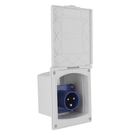 16A 220V-240V Prise de courant étanche externe 3 broches femelle ...