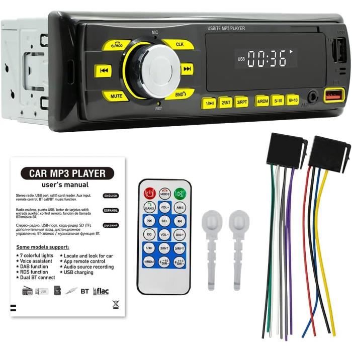 Poste De Radio, Voiture Multifonction Bt Lecteur Mp3 Voiture ...